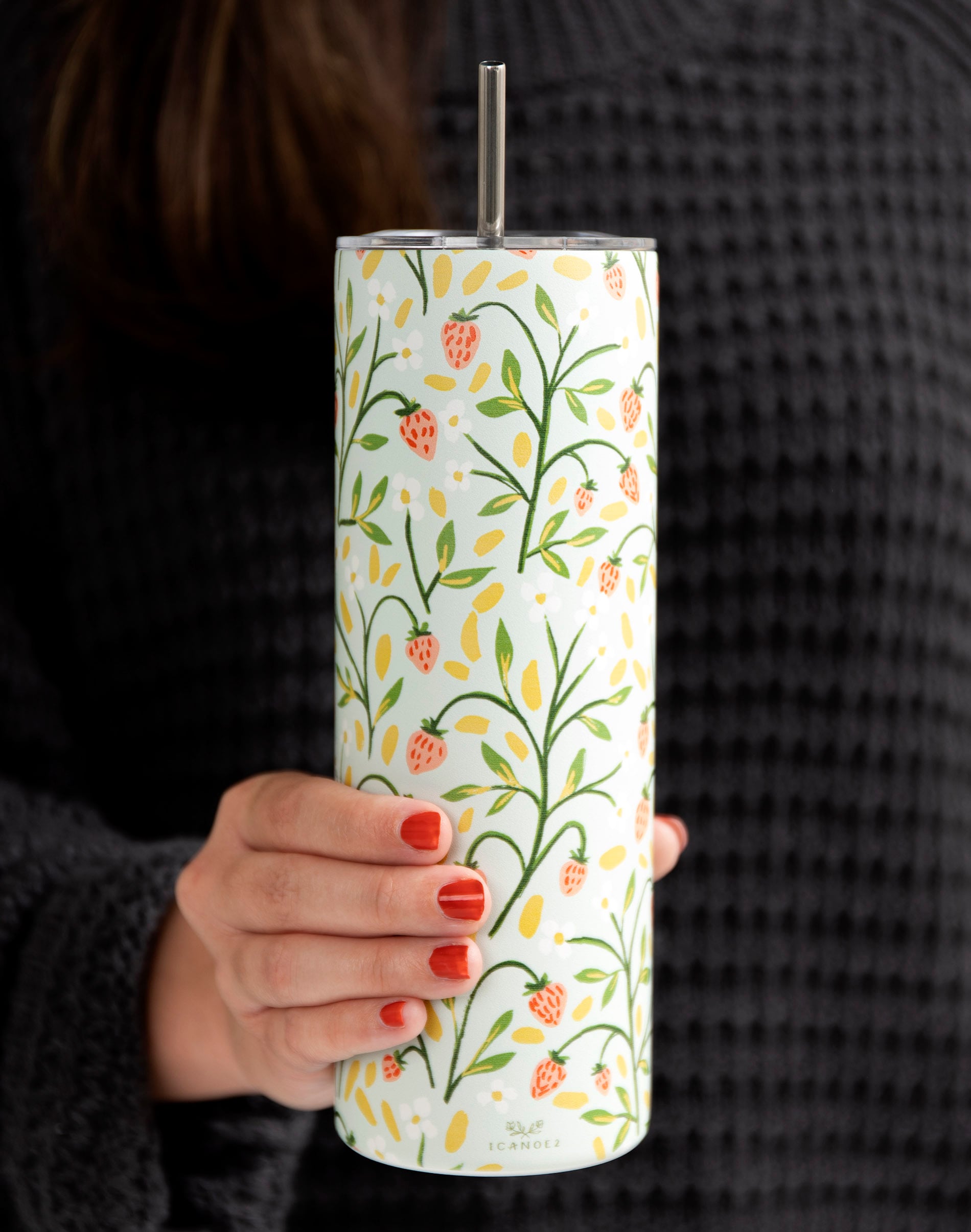 Strawberry Meadow Glass Can - 1canoe2