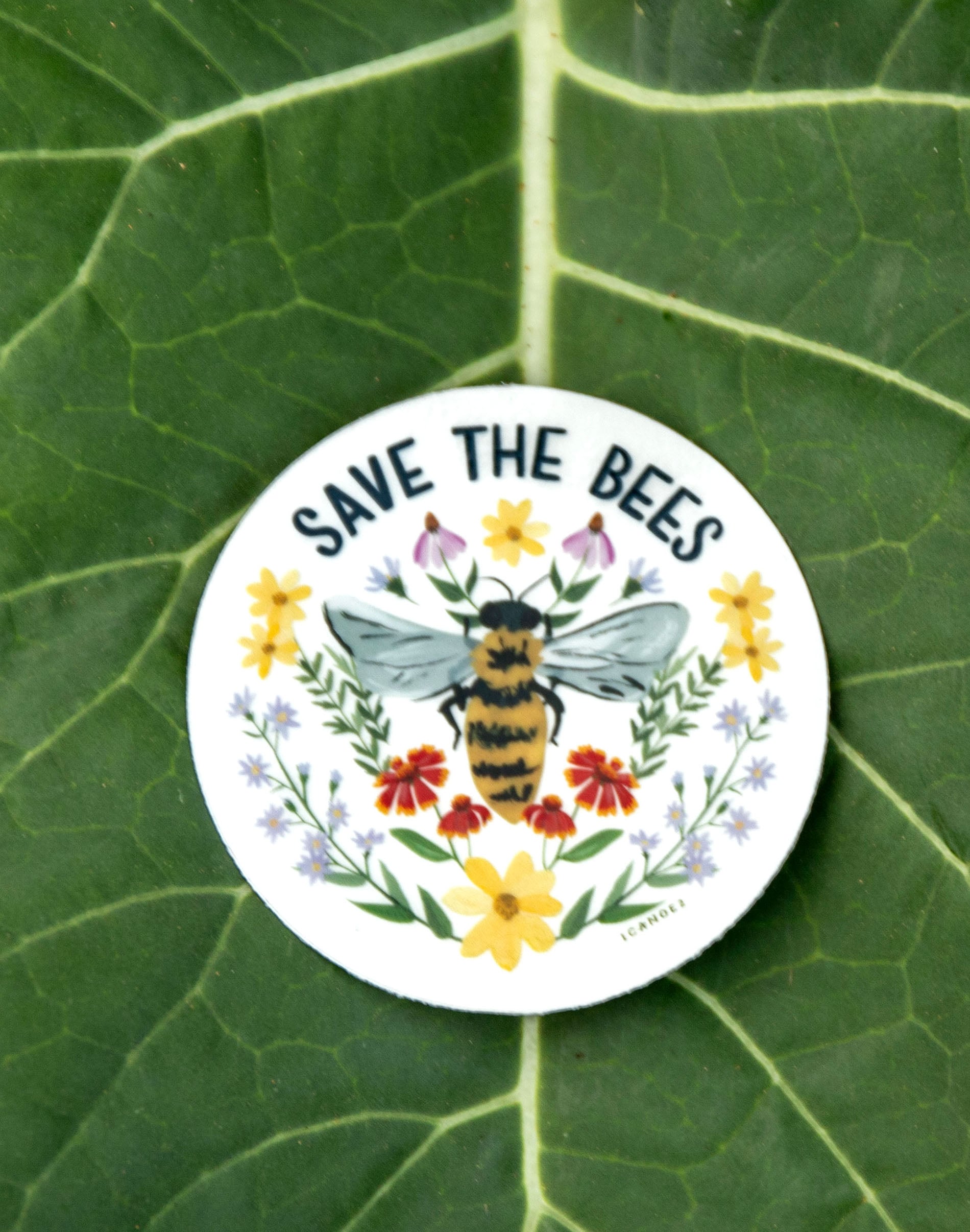 Save the Bees Glass Can - 1canoe2